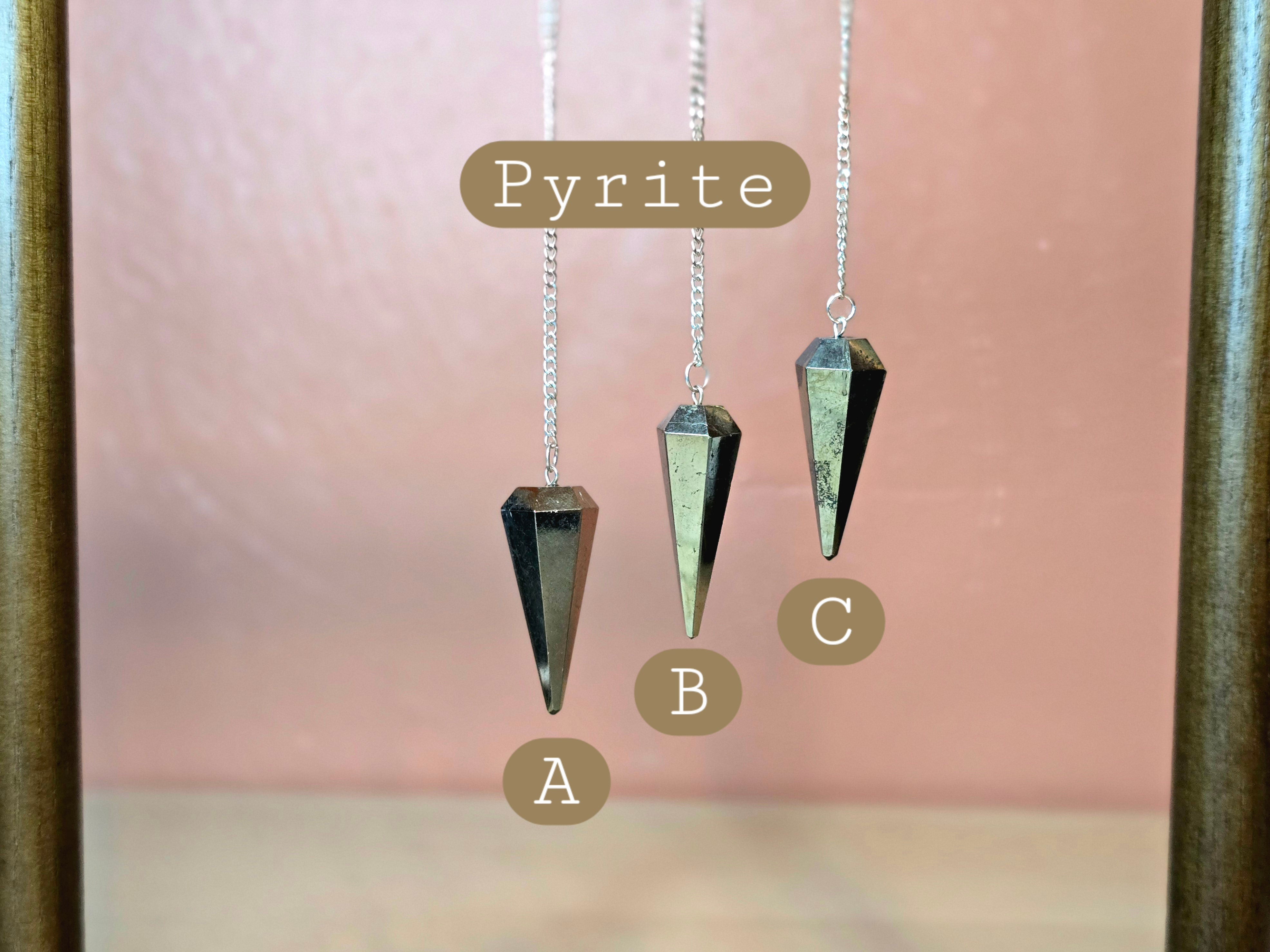 Pyrite Pendulum | Divination Tool | Crystal Pendulum | Witchcraft ...