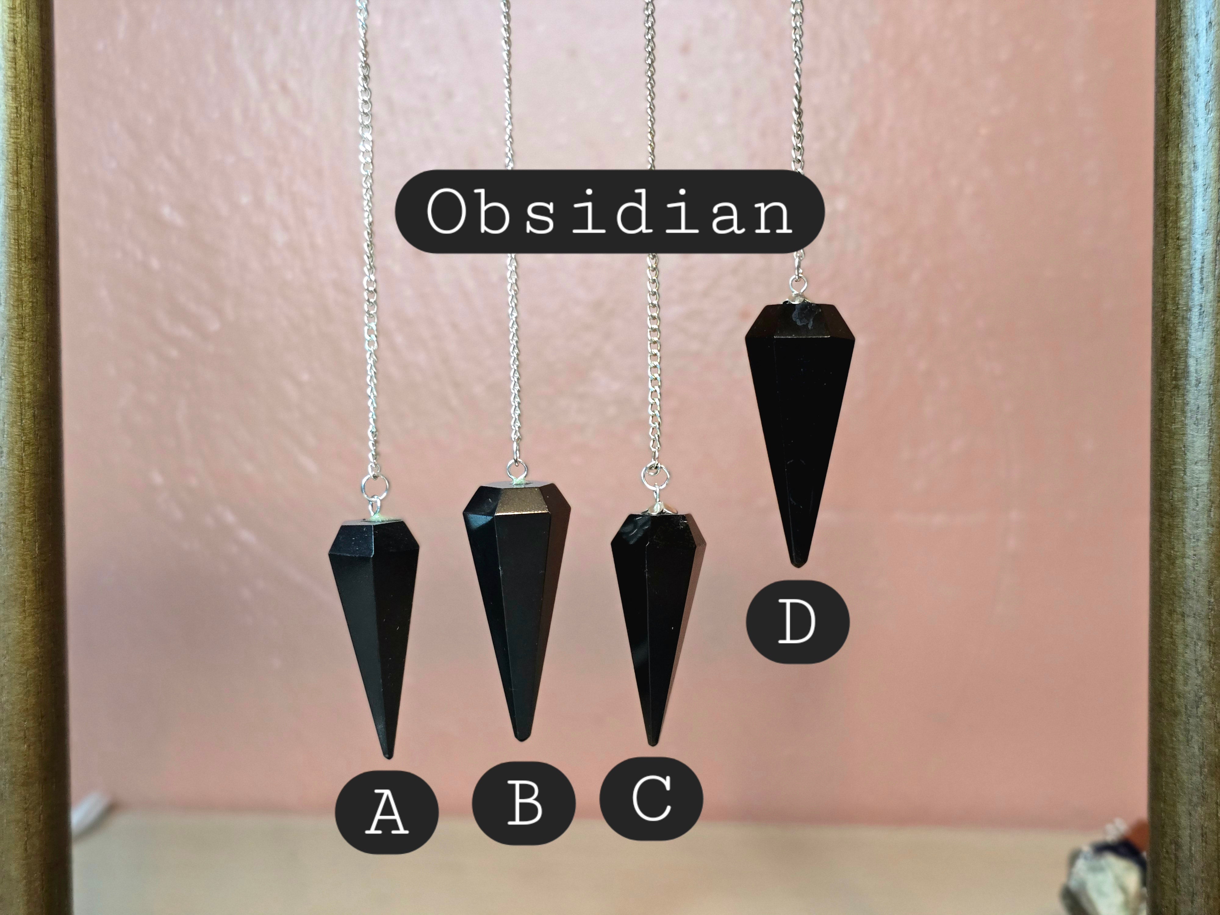 Obsidian Pendulum | Divination Tool | Crystal Pendulum | Witchcraft ...