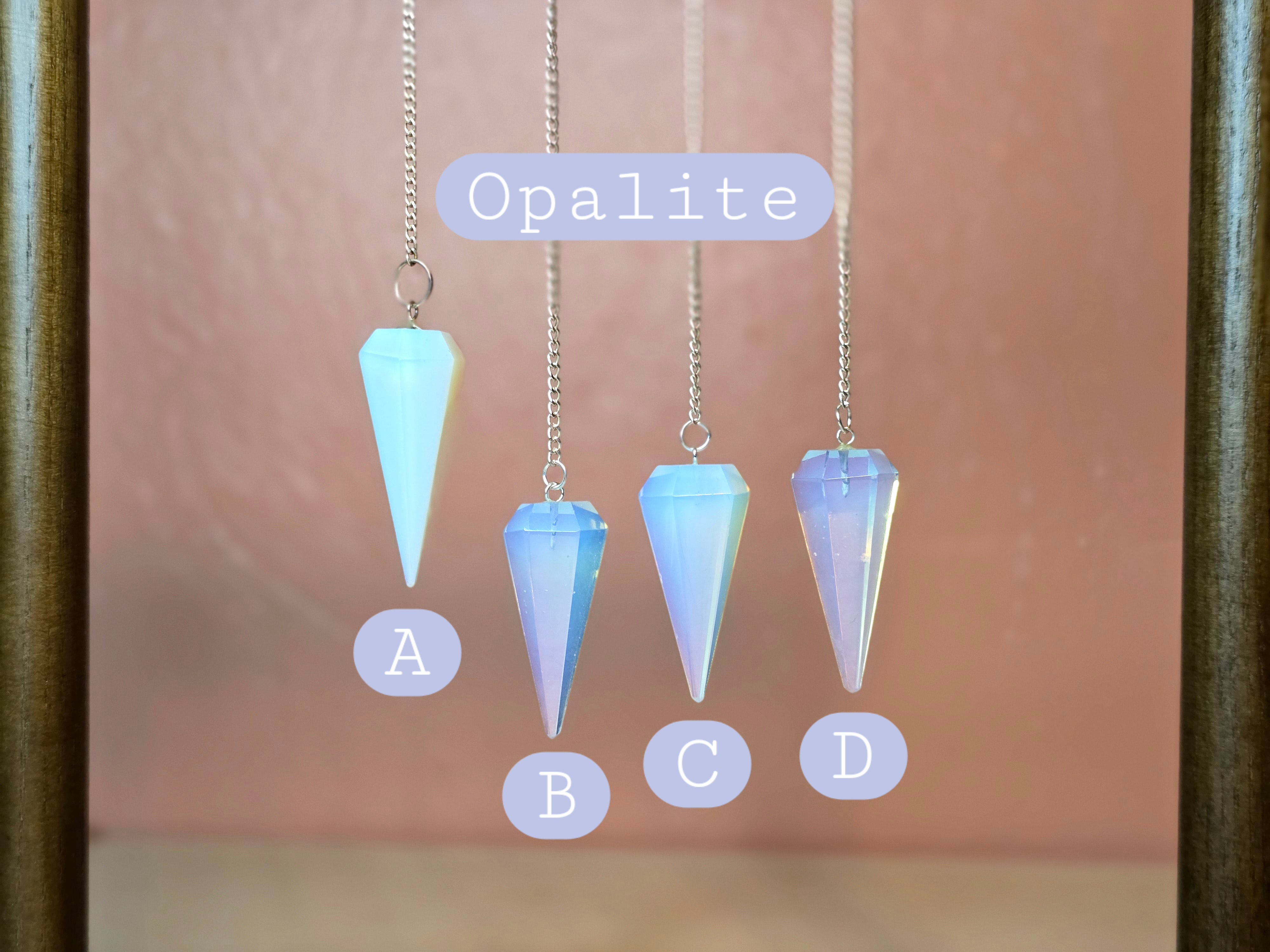 Opalite Pendulum | Divination Tool | Crystal Pendulum | Witchcraft | Dowsing | Pagan | Cleansed ...