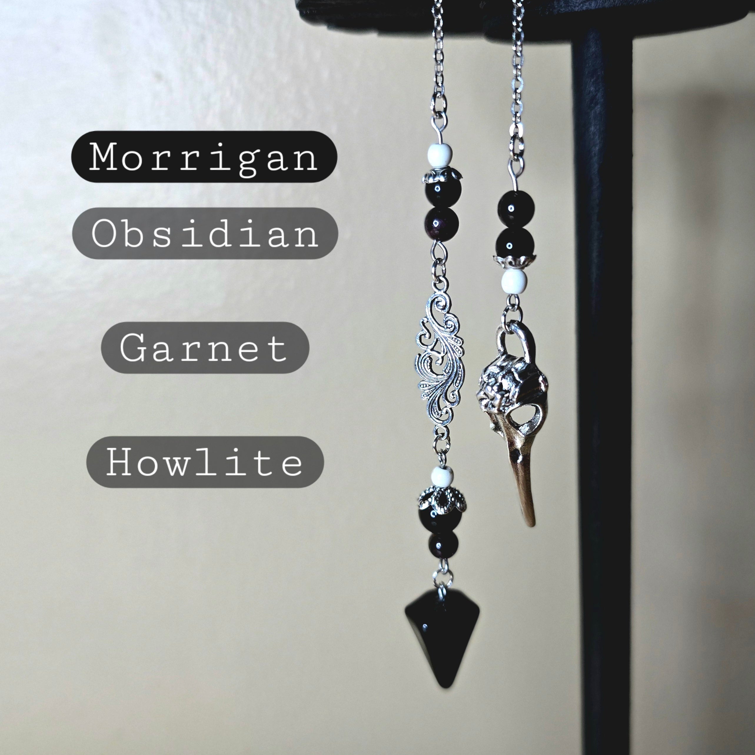 Morrigan Pendulum | Divination Tools | Handcrafted | Crystal Pendulum ...